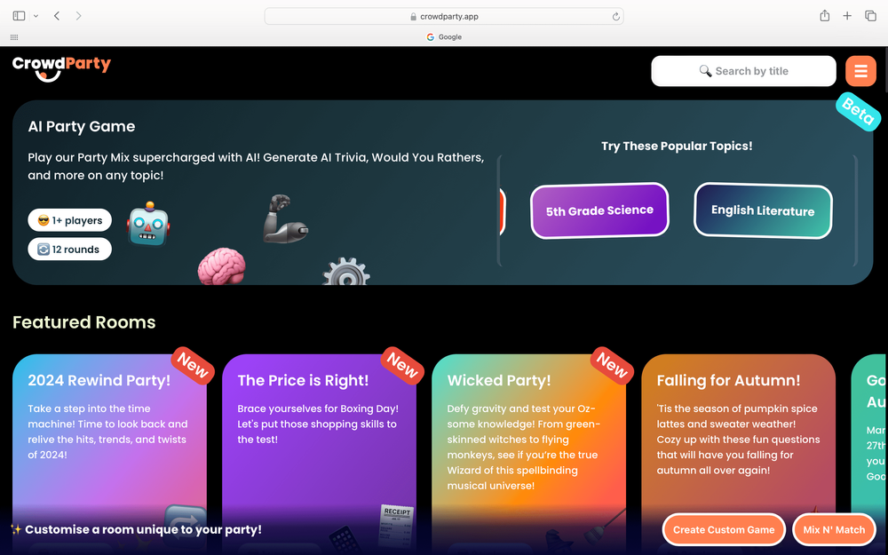 How to Host a CrowdParty Game