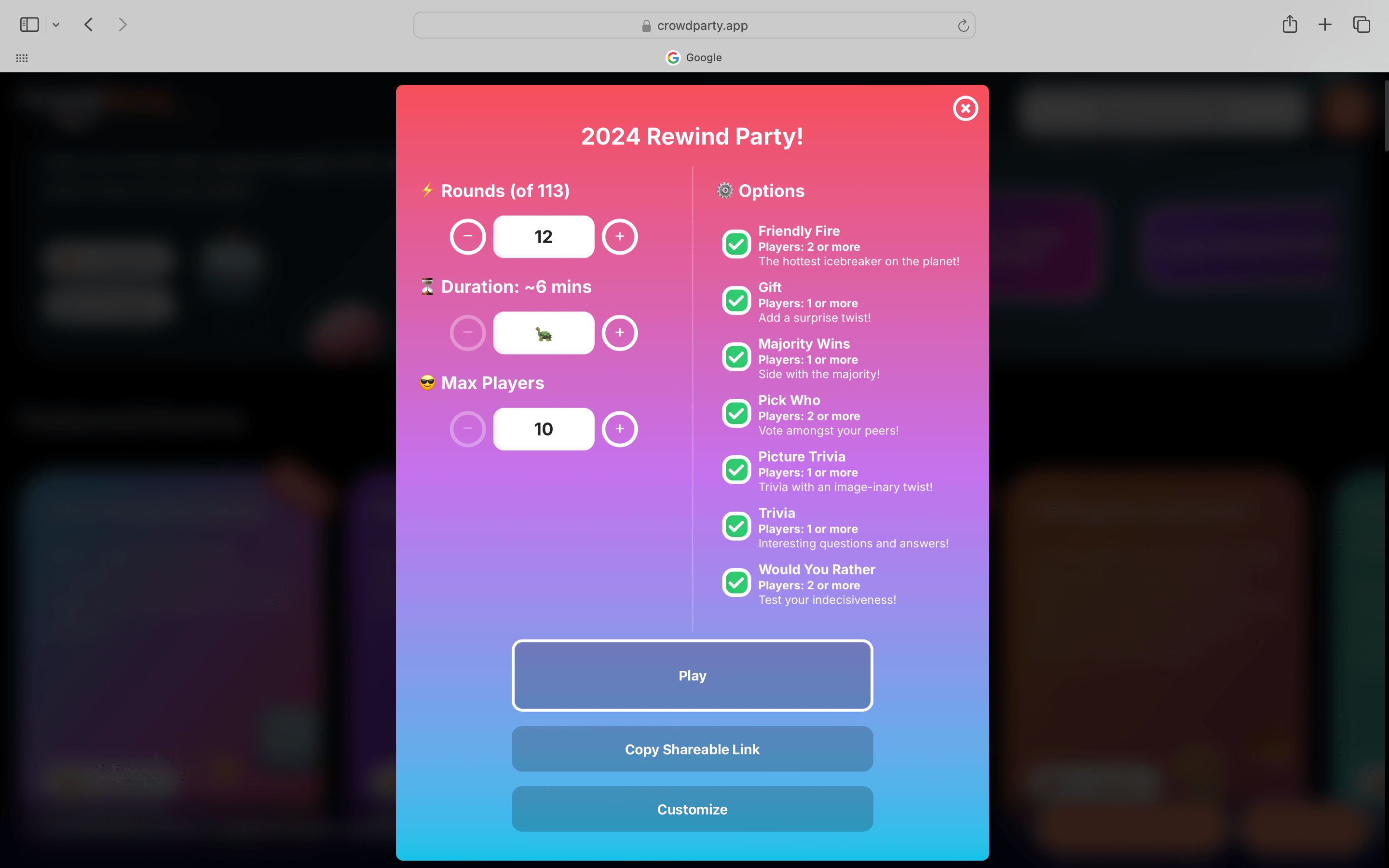 How to Host a CrowdParty Game