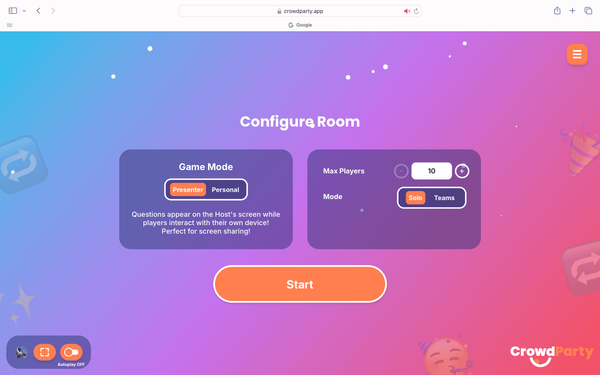 How to Host a CrowdParty Game